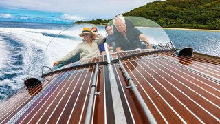 On board with Ric Kayne, owner of 63.4m SuRi